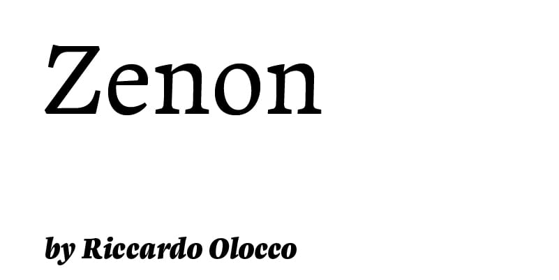 Zenon - Cast Type Foundry